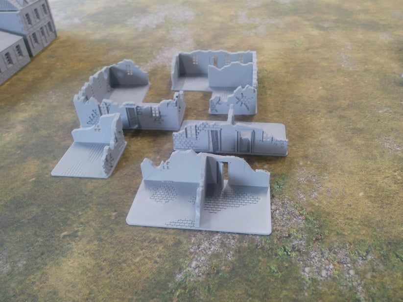 Modular Destroyed Building set - 28mm – TABLETOP BATTLEFIELD TERRAIN IN 3D
