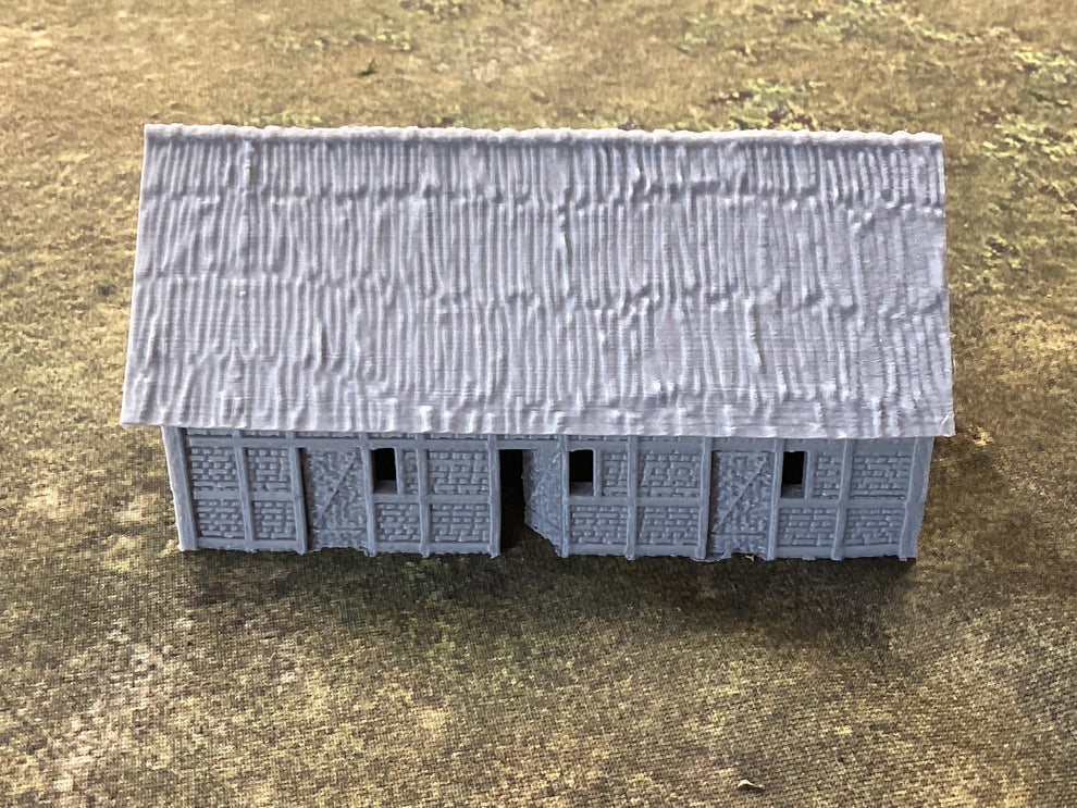 German timbered Barn – TABLETOP BATTLEFIELD TERRAIN IN 3D