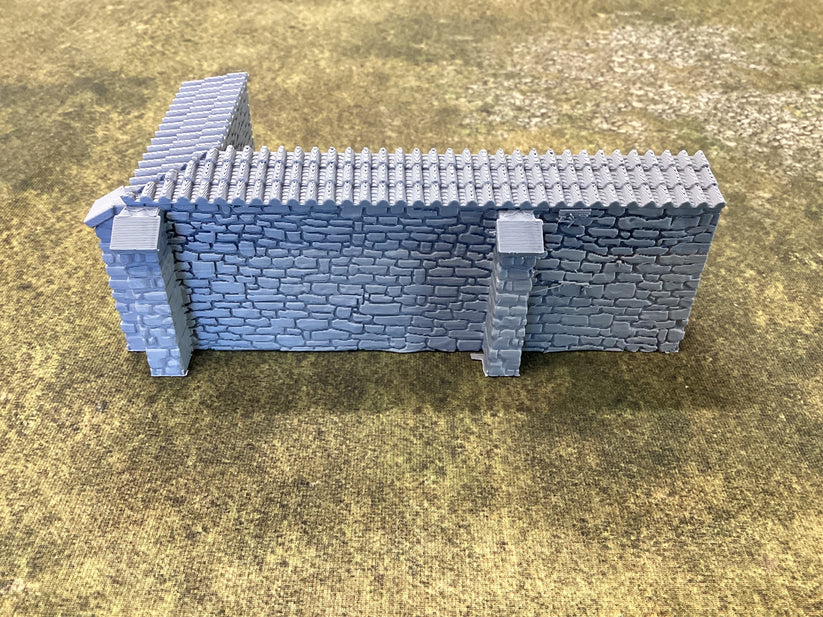 Tiled wall - Right Corner 28mm – TABLETOP BATTLEFIELD TERRAIN IN 3D