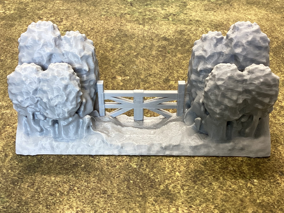 Bocage Gate Section 28mm – TABLETOP BATTLEFIELD TERRAIN IN 3D