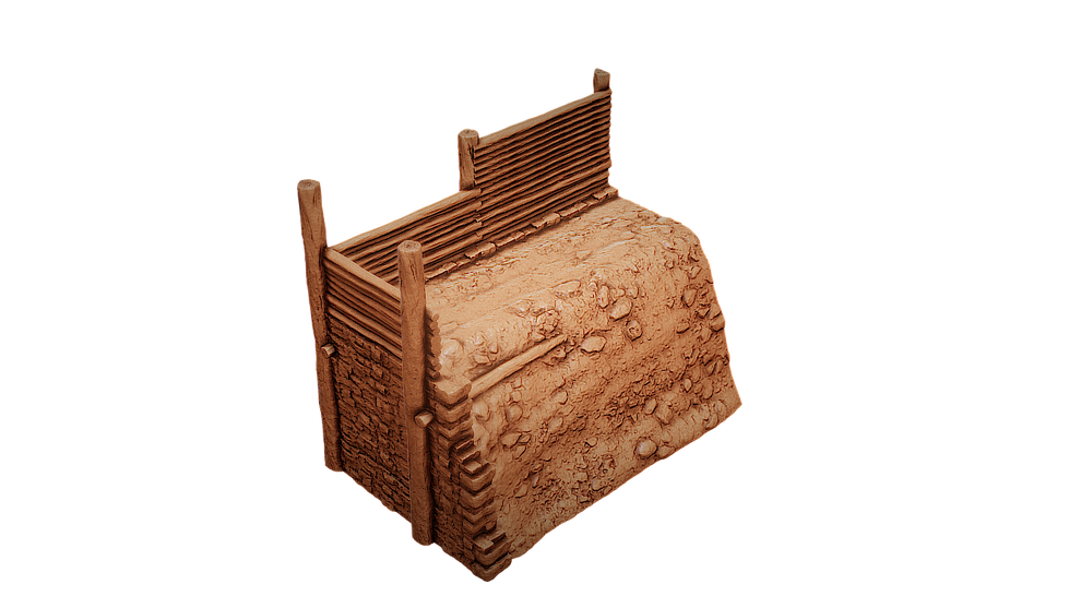 Murus Galicus Fortification - Left End Piece – TABLETOP BATTLEFIELD ...