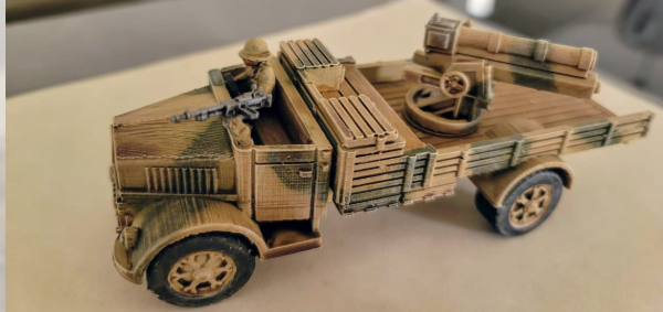 Italian Lancia 3 Ro Gun Truck – TABLETOP BATTLEFIELD TERRAIN IN 3D